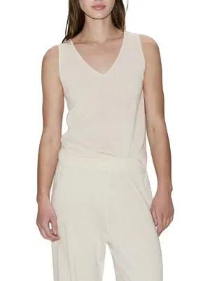 Mango V-neck Knit Top - Sand