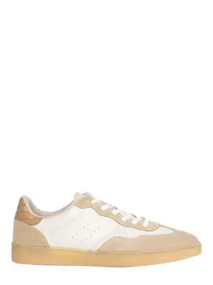 BOBBIES Davis Leather Lace-up Sneakers - Biscuit