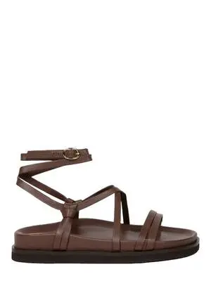 BOBBIES Salina Flat Sandals - Chocolate
