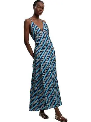 Karen Millen Chain Print Maxi Dress - Multi
