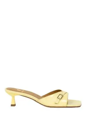 BOBBIES June Heeled Mules - Frosted Lemon