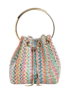 JIMMY CHOO Jimmy Choo Bon Bon Woven Bucket Bag