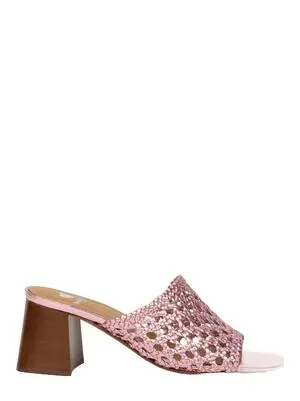BOBBIES Bobbies Kelly Heeled Mules Cosmic Pink