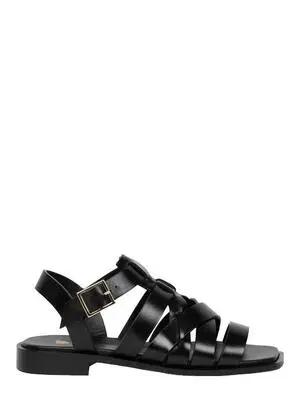 BOBBIES Marlis Flat Sandals - Absolute Black