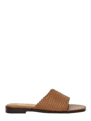 BOBBIES Praia Flat Mules - Camel