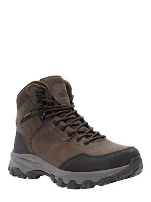 TRESPASS Stride Leather Walking Boots - Dark Brown