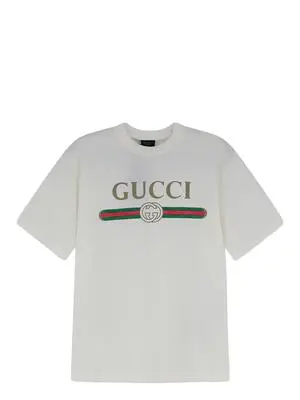 Gucci Cotton And Silk Blend T-shirt - Multicolor