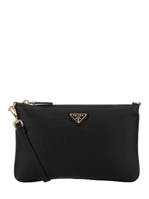Prada Leather Crossbody Bag - Black