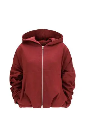 Dries Van Noten DRIES VAN NOTEN Draped Cotton Jersey Zip-Up Sweatshirt Multicolor