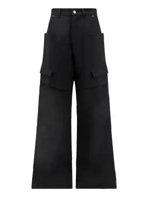 Rick Owens Stefan Cargo Virgin Wool Trousers - Black