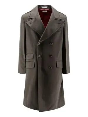Brunello Cucinelli Double-breasted Virgin Wool Coat - Multicolor