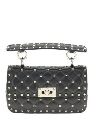 Valentino Garavani Rockstud Spike Mini Top Handle Bag - Black