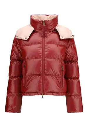 Moncler Moncler Niveole Short Down Jacket With Hood Red
