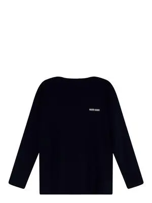 Miu Miu Wool Sweater With Lettering Logo Applique - Multicolor