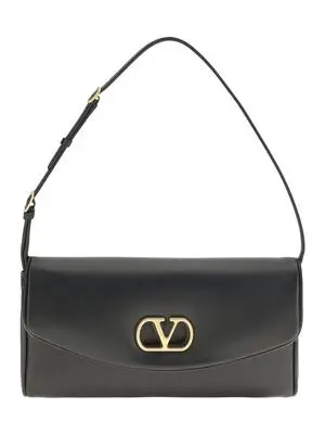Valentino Garavani Valentino Garavani Devain Leather Shoulder Bag Brown