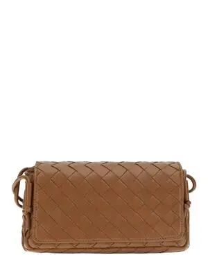 Bottega Veneta BOTTEGA VENETA Intrecciato Shoulder Bag Brown