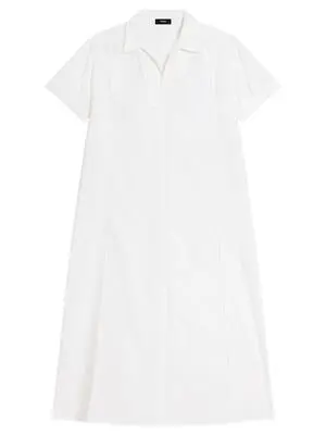 Theory Gathered Popover Dress - White