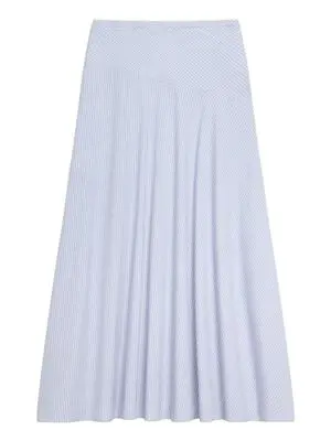 THEORY Stripe Angled Yoke Circle Skirt