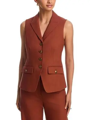 Veronica Beard Benny Vest - Rust