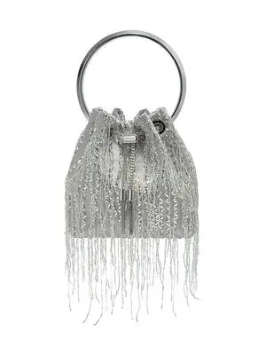 JIMMY CHOO Bon Bon Braided Fringe Top Handle Bag