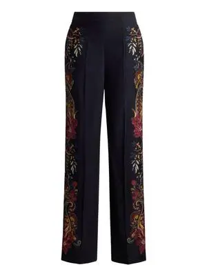 ETRO Etro Silk Trousers With Embellished Side Panels