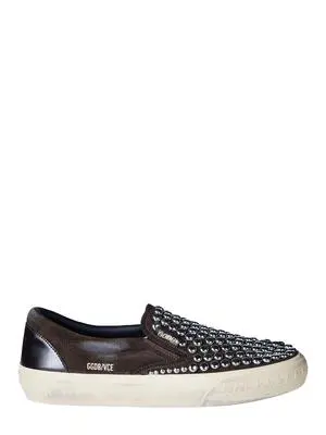 GOLDEN GOOSE Golden Goose Studded Leather Slip-On Sneakers
