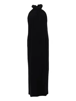 NUDE Cotton High Neck Mini Dress - Black