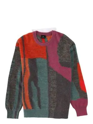 Paul Smith Glitch Motif Sweater With Wool & Mohair Blend - Multicolour