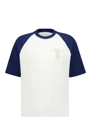 AMI Paris AMI PARIS Two-Tone Raglan Sleeve Top White