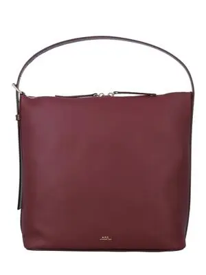 A.p.c. Leather Crossbody Bag - Wine