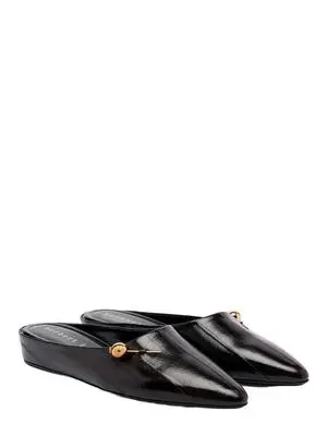 HERBERT LEVINE Sleep On It Leather Mules - Brown