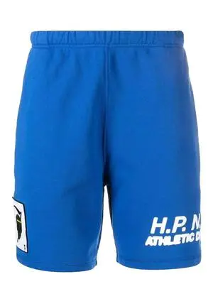 Heron Preston Athletic Shorts With Graphic Appliqu - Blue