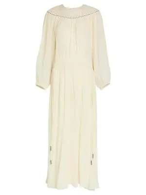 ISABEL MARANT ÉTOILE Isabel Marant Nydia Lace-Trimmed Silk Maxi Dress