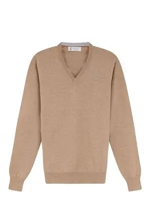 Brunello Cucinelli Cashmere V-neck Sweater - Multicolor
