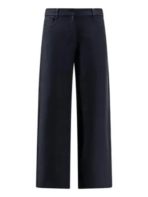 Max Mara Cotton Blend Trousers - Multicolor