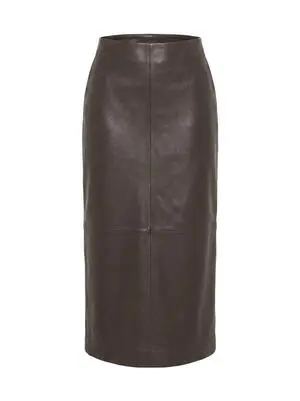 Alberta Ferretti Sheepskin Leather Skirt - Multicolor