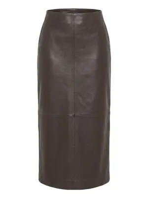 Alberta Ferretti ALBERTA FERRETTI Sheepskin Leather Skirt Multicolor