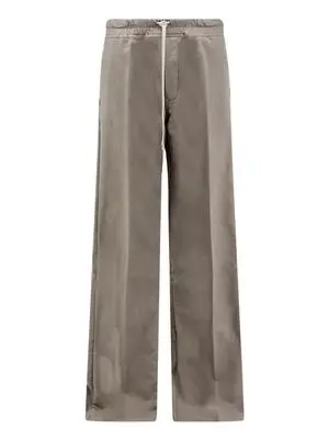 Rick Owens Dietrich Cotton Trousers - Gray