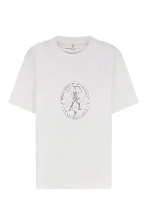 Brunello Cucinelli Cotton T-shirt With Print On The Front - Multicolor