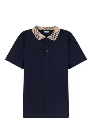 Burberry Cotton Polo Shirt - Blue
