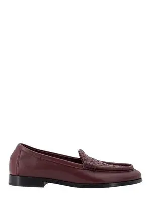 Bottega Veneta Silenzio Leather Loafers With Intrecciato Pattern - Multicolor