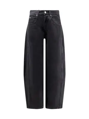 Isabel Marant Étoile Oriane Black Denim Trousers - Multicolor