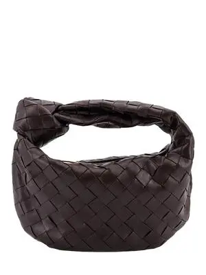 Bottega Veneta Mini Jodie Leather Handbag With Intrecciato Motif - Multicolor