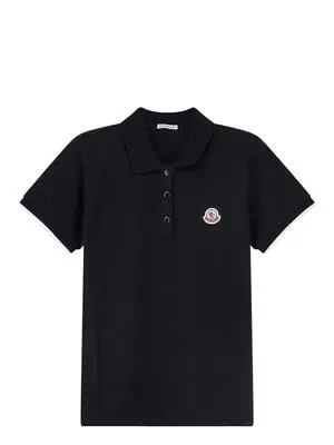 Moncler MONCLER Cotton Polo Shirt With Logo Patch Multicolor