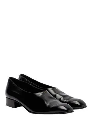 Khaite Colt Leather Loafers - Black