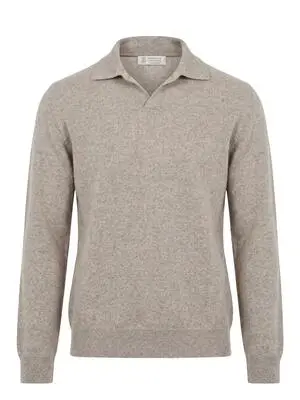 Brunello Cucinelli Cashmere Polo Neck Sweater - Multicolor