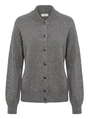 Brunello Cucinelli Cashmere Cardigan With Embellishments - Multicolor