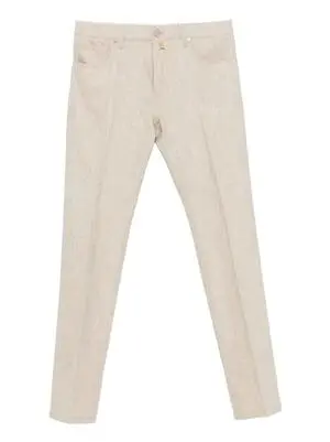 Jacob Cohen Slim Fit Wool Trousers - Multicolor