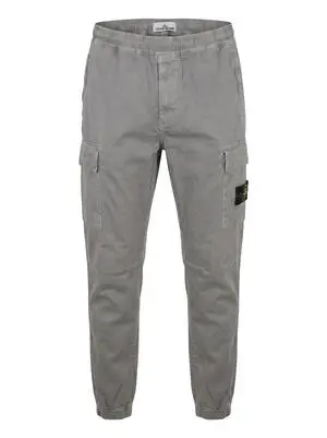 Stone Island Garment Dyed "old" Cotton Cargo Pants - Multicolor