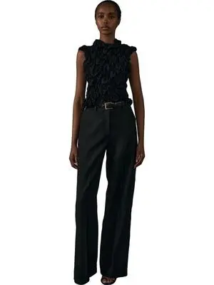 HEIRLOME Sloane Mock-neck Popcorn Top - Black